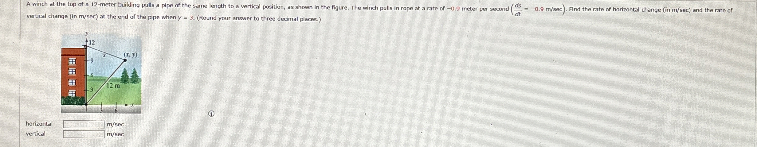 Solved vertical change (in msec ) ﻿at the end of the pipe | Chegg.com