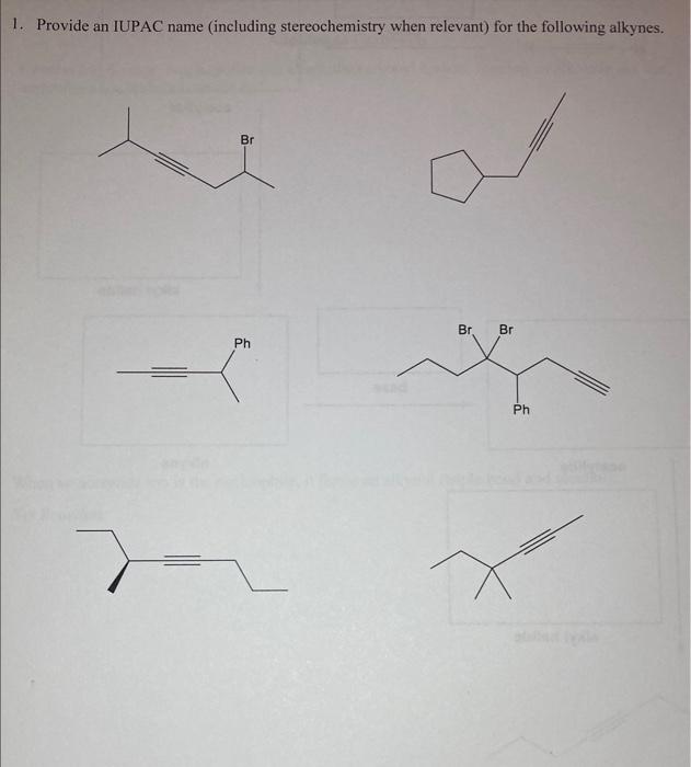 Solved Provide an IUPAC name (including stereochemistry when | Chegg.com