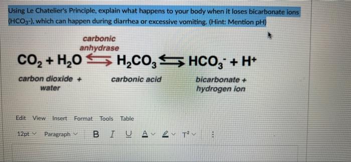 Solved Using Le Chatelier's Principle, explain what happens | Chegg.com