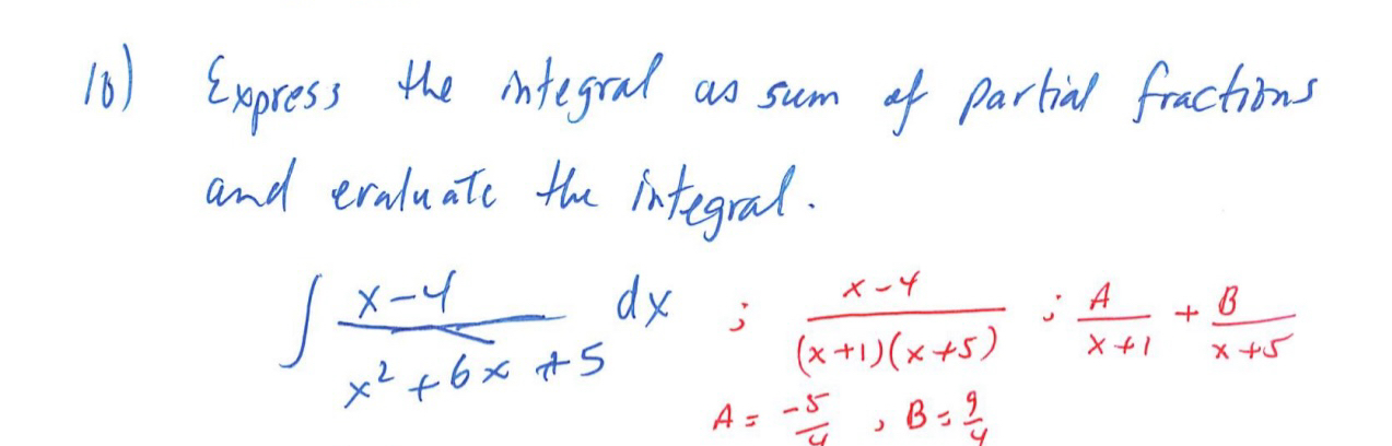 Solved Express the integral as sum of partial fractions and | Chegg.com