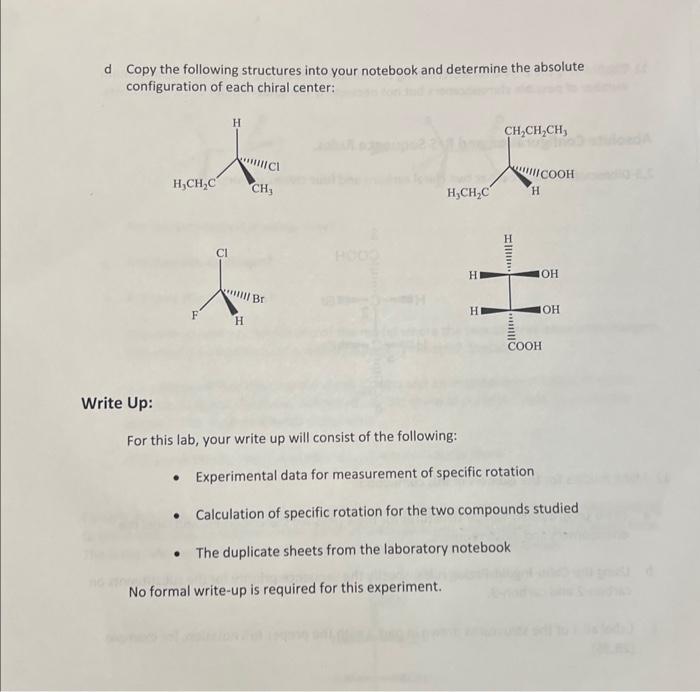 Solved d Copy the following structures into your notebook | Chegg.com