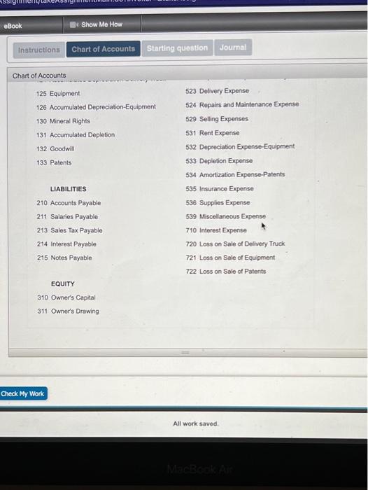 Solved Amortization entries Instructions Chart of Accounts | Chegg.com