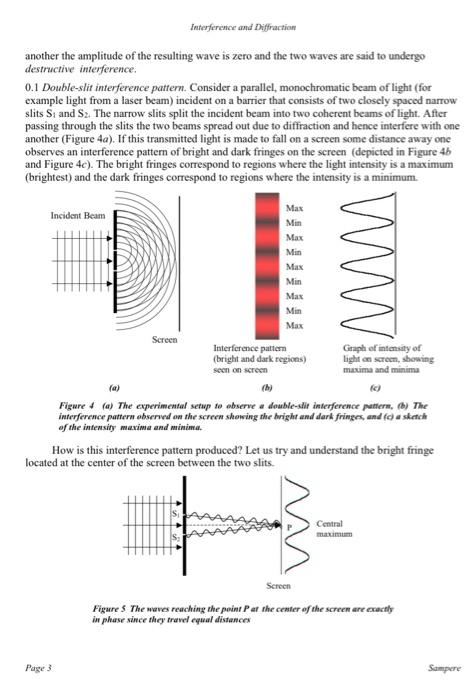 PHY 222 Lab 10 Interference and Diffraction Patterns | Chegg.com