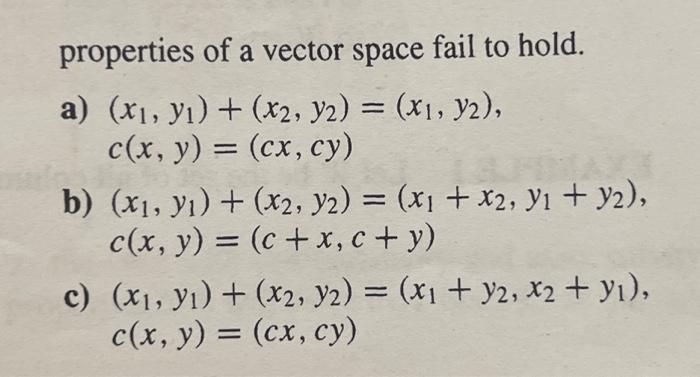 Solved 3. In each of the following, determine whether the | Chegg.com