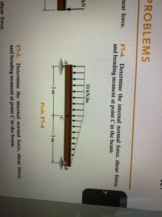 Solved PROBLEMS near force, F7-4. Determine the internal | Chegg.com Solved PROBLEMS near force, F7-4. Determine the internal | Chegg.com