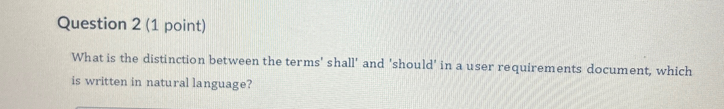 Solved Question 2 (1 ﻿point)What is the distinction between | Chegg.com