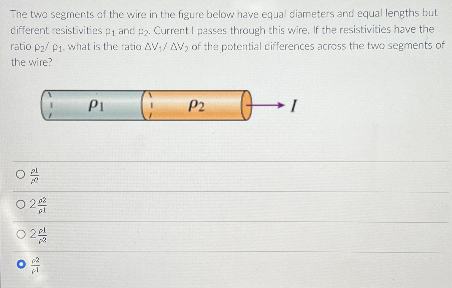 Solved The two segments of the wire in the figure below have | Chegg.com