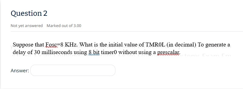 Solved Question 2Not yet answered Marked out of 3.00Suppose | Chegg.com