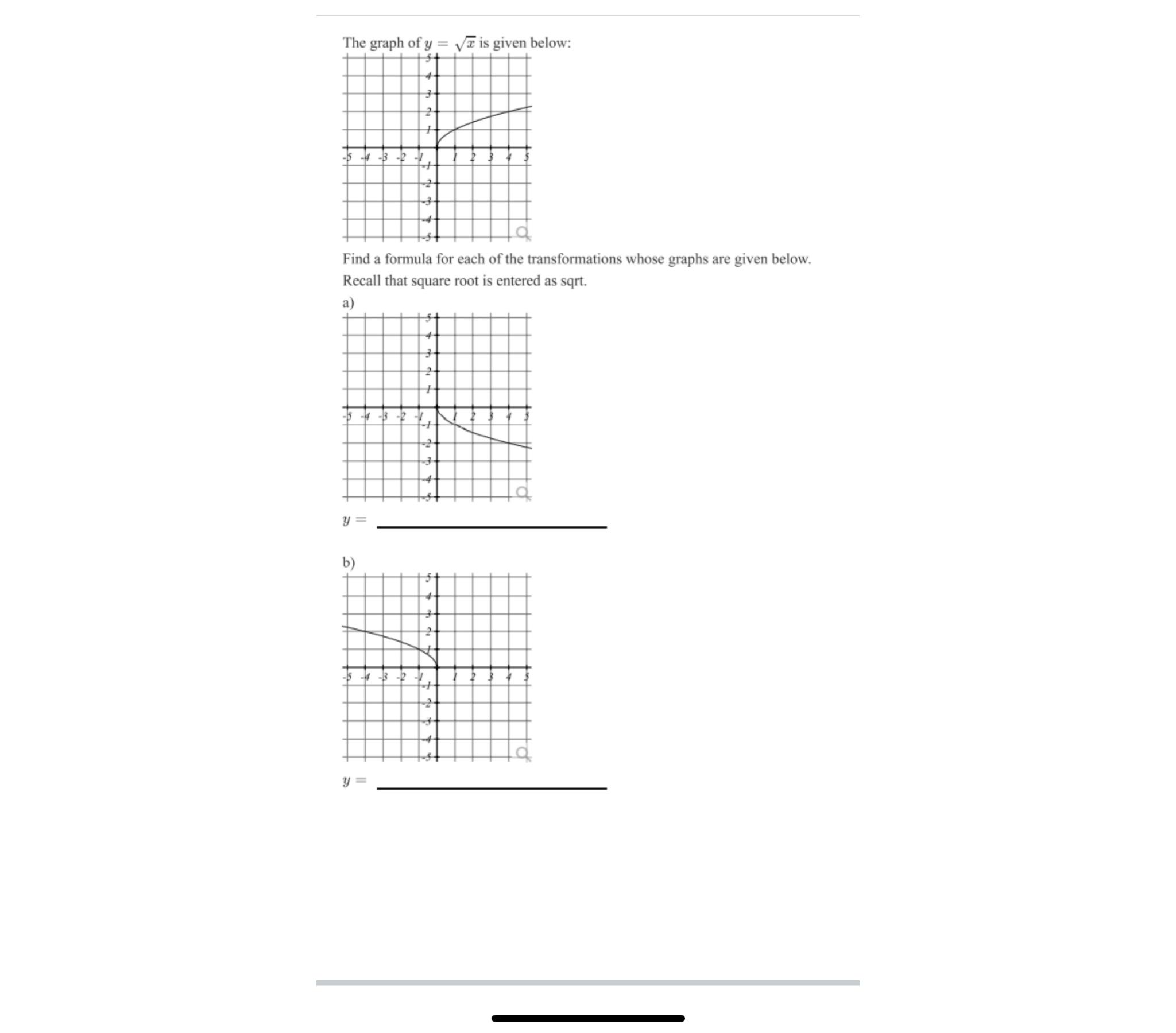 Solved w:Find a formula for each of the transformations | Chegg.com