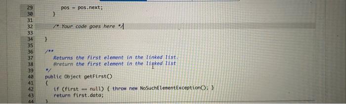 Solved Complete the method removeLast that returns and | Chegg.com
