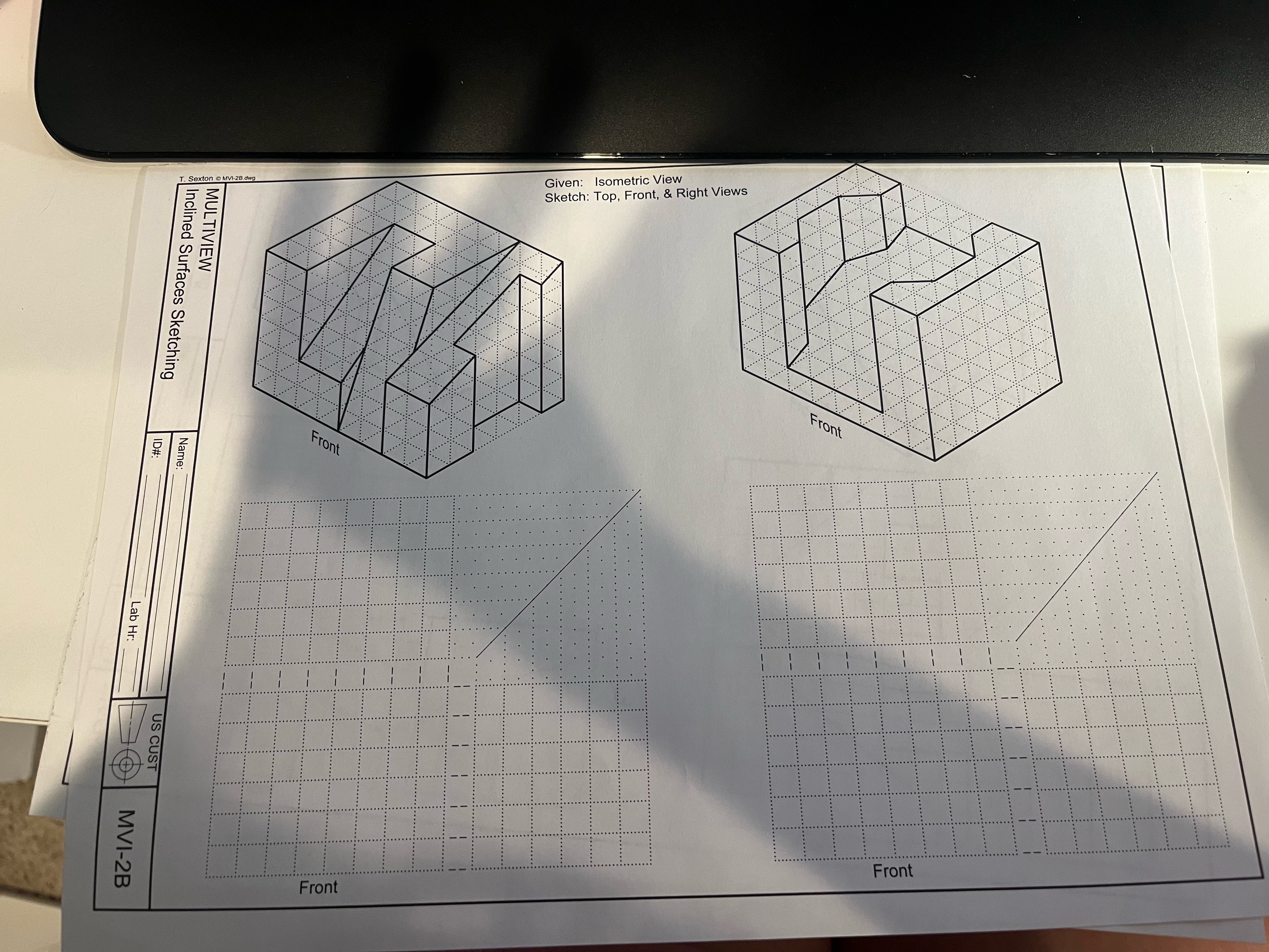 Solved Hello! I am struggling with orthographic Projection | Chegg.com