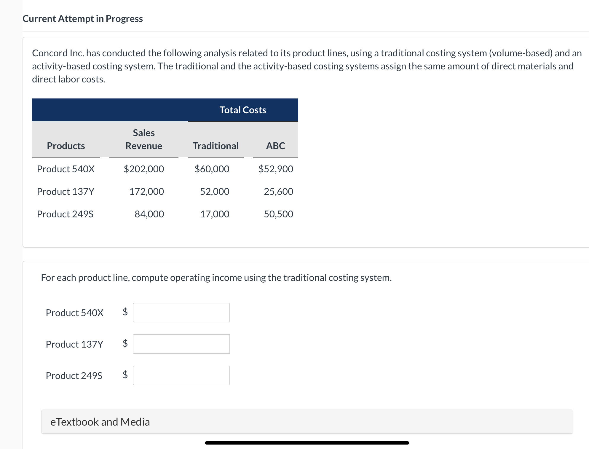 Solved Current Attempt in ProgressConcord Inc. has conducted | Chegg.com