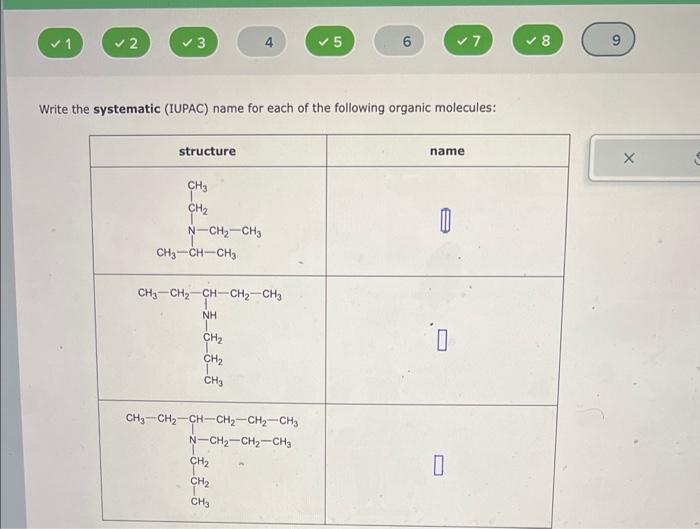 Solved Write the systematic (IUPAC) name for each of the | Chegg.com