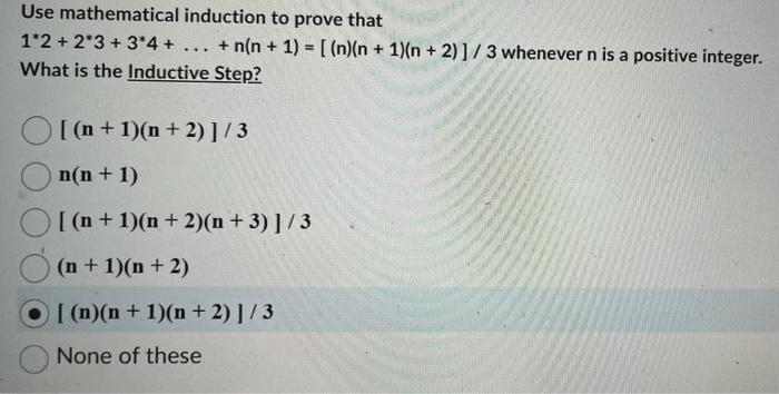 Solved Use mathematical induction to prove that | Chegg.com