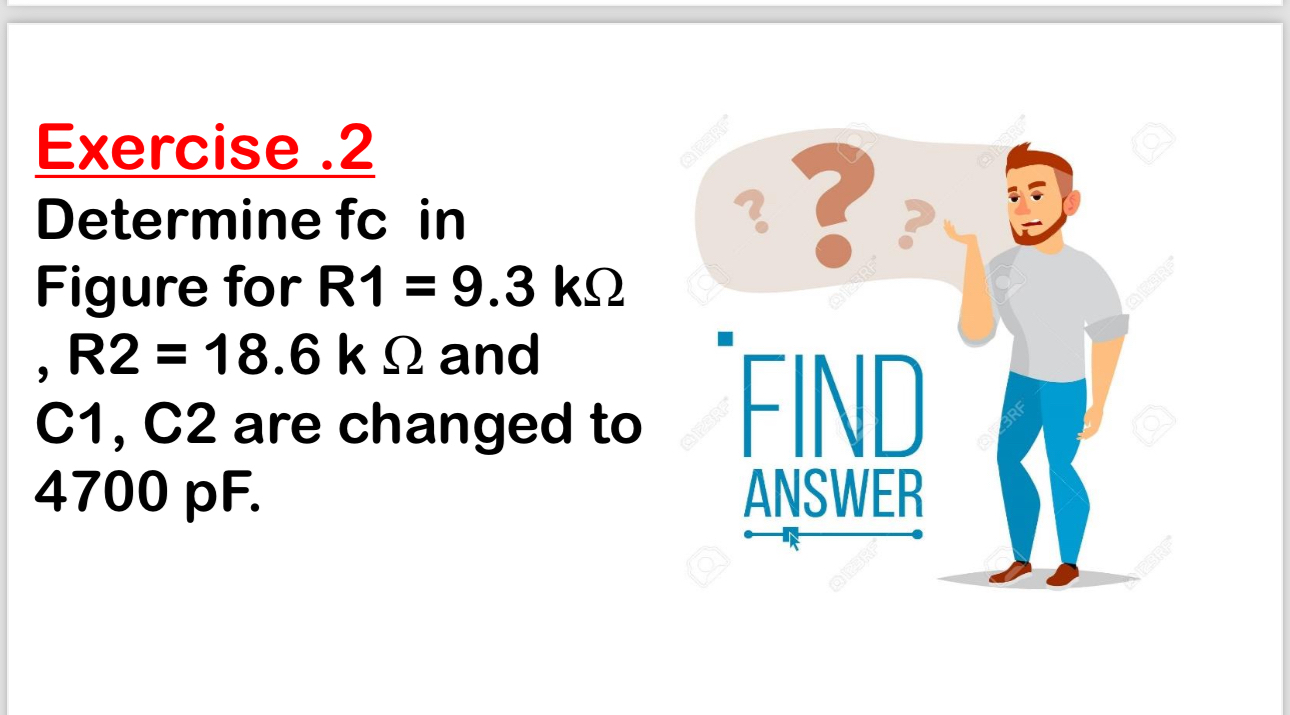 Solved Exercise . 2Determine fc in Figure for | Chegg.com