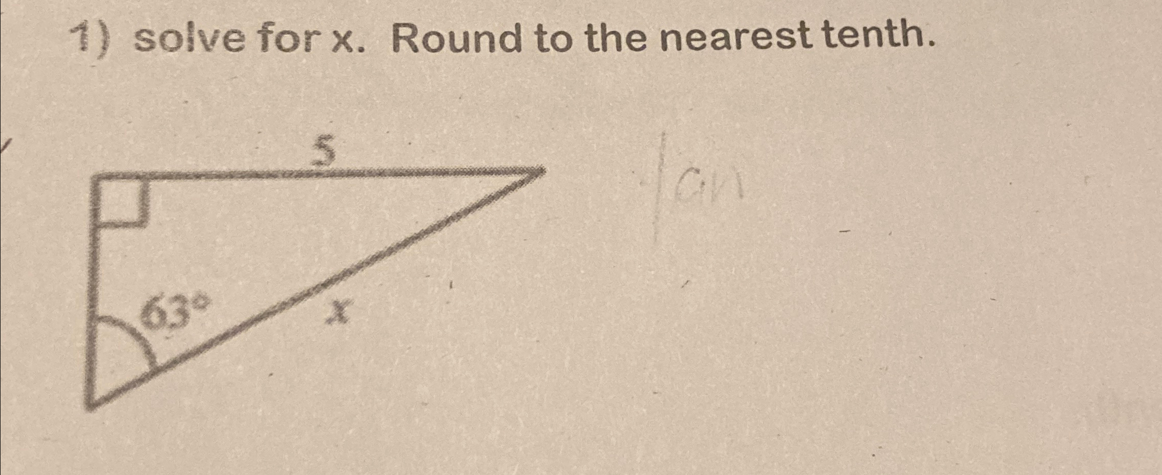 Solved solve for x. ﻿Round to the nearest tenth. | Chegg.com