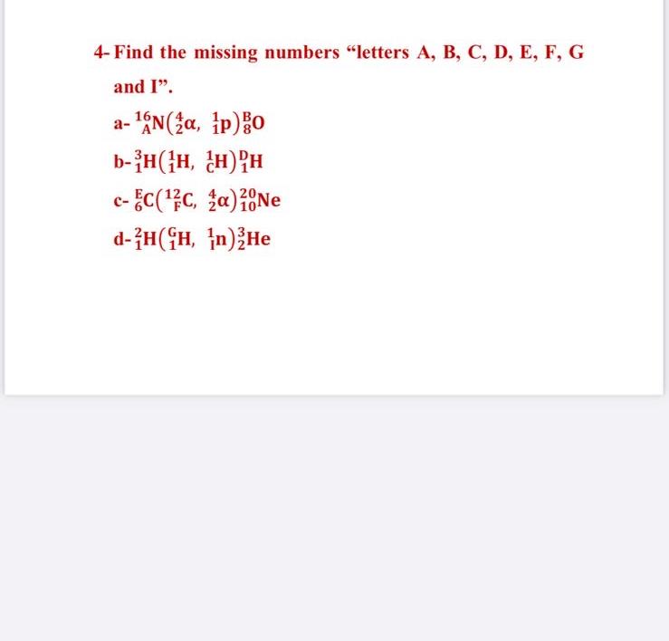 Solved 4- ﻿Find the missing numbers "letters A, ﻿B, ﻿C, ﻿D, | Chegg.com