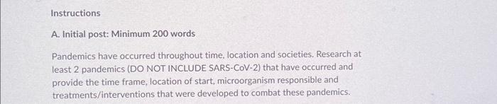 Solved Instructions A. Initial post: Minimum 200 words | Chegg.com