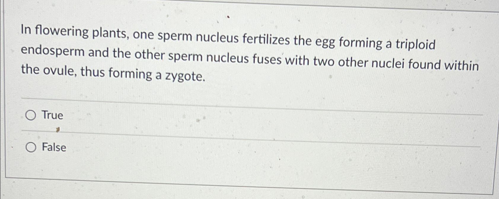 Solved In flowering plants, one sperm nucleus fertilizes the | Chegg.com