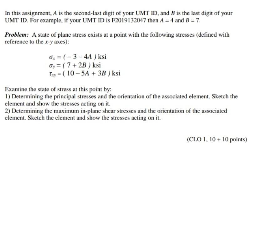 Solved In this assignment, A is the second-last digit of | Chegg.com