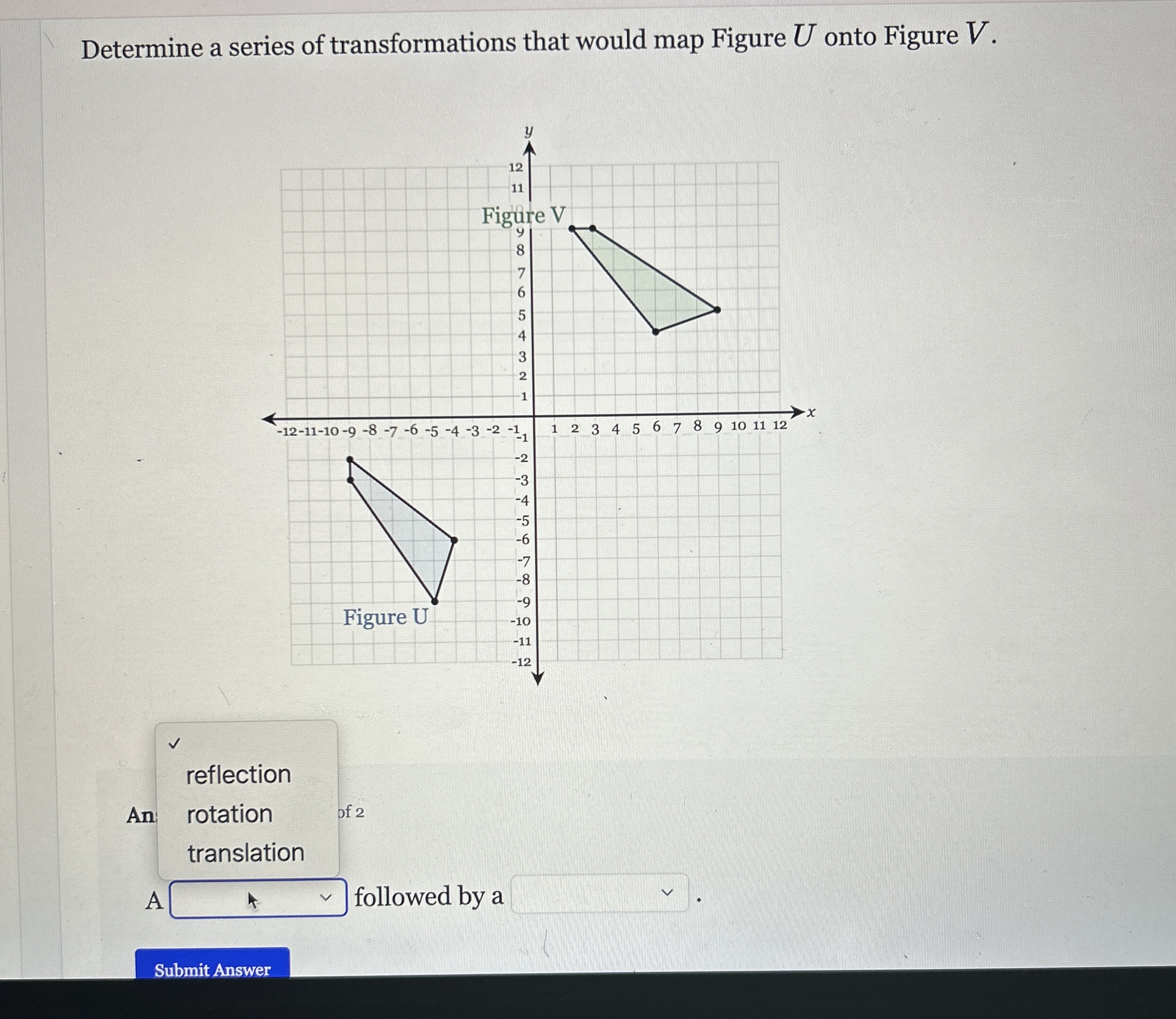 Solved Determine a series of transformations that would map | Chegg.com