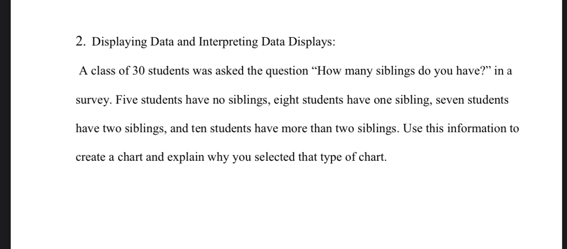 Solved Displaying Data and Interpreting Data Displays:A | Chegg.com