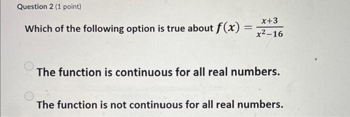 Solved Which of the following option is true about | Chegg.com