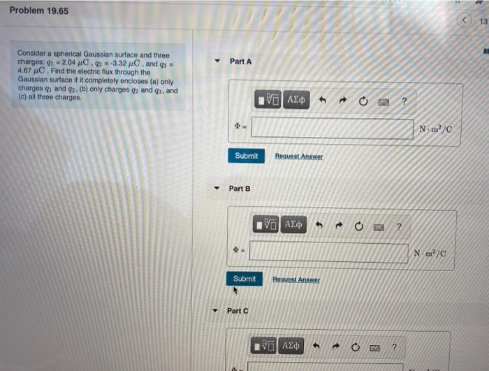 Solved Problem 19.65 13 Part A Consider a spherical Gaussian | Chegg.com