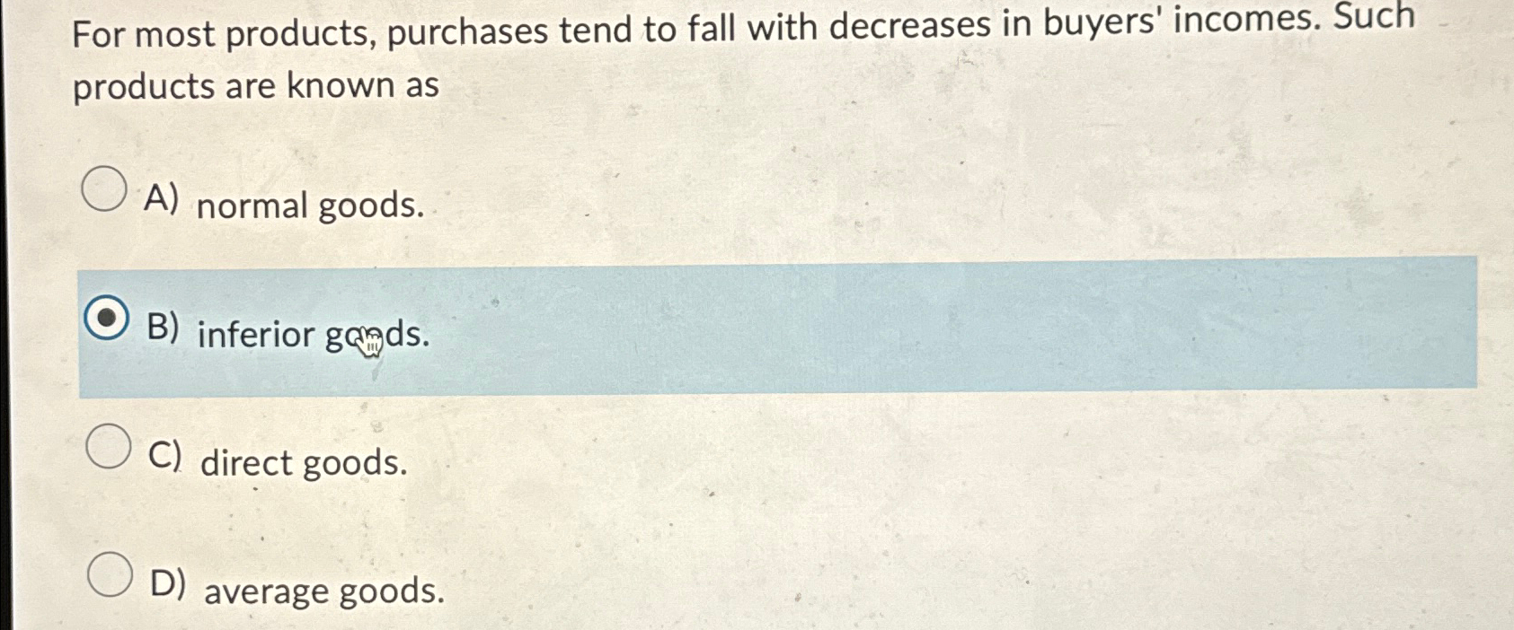 Solved For most products, purchases tend to fall with | Chegg.com