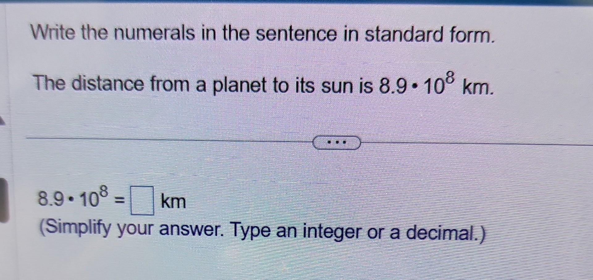 Solved Write the numerals in the sentence in standard form. | Chegg.com