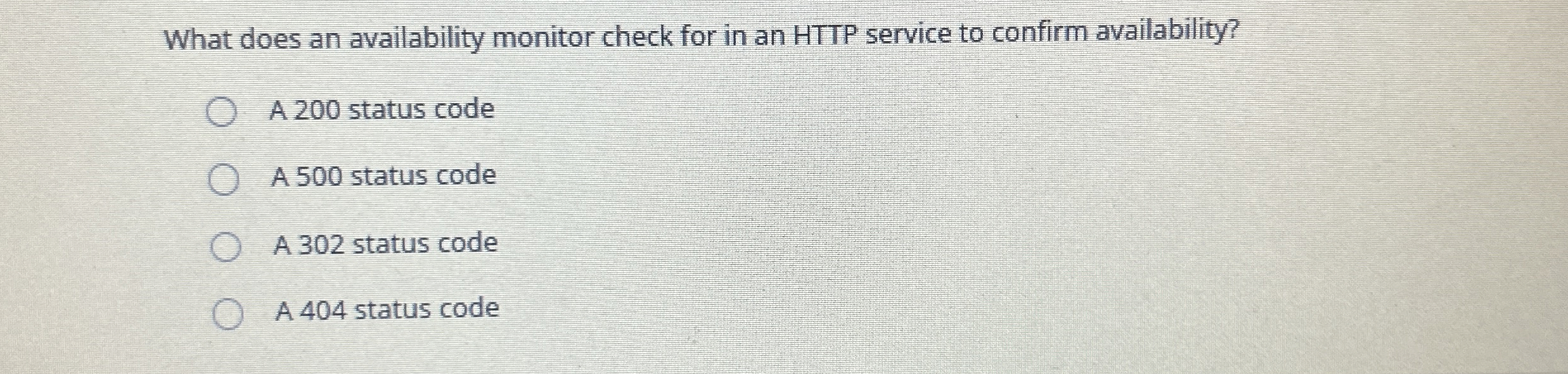 Solved What does an availability monitor check for in an | Chegg.com