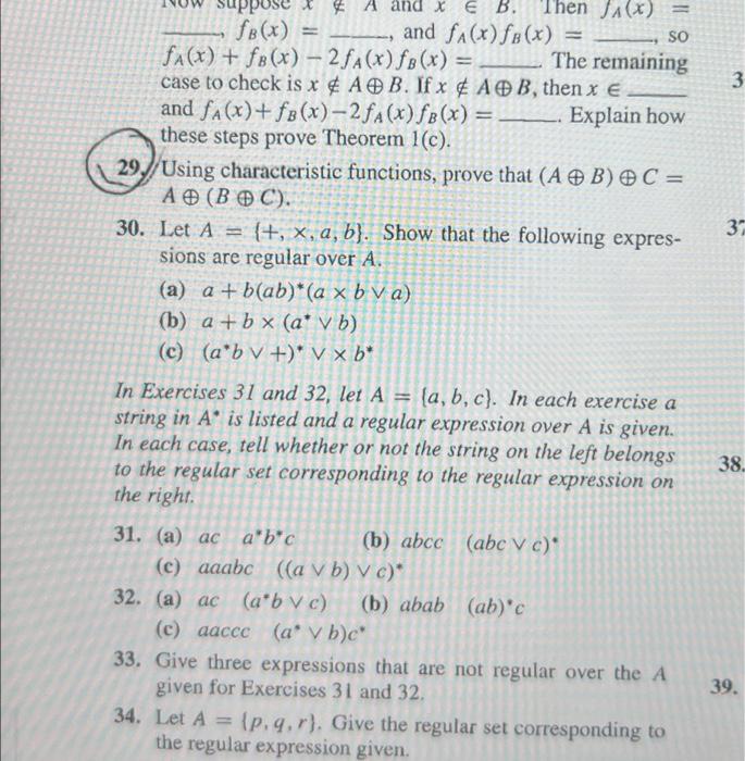 (g) Aˉ (h) A⊕B (i) A⊕C In Exercises 12 and 13, refer | Chegg.com
