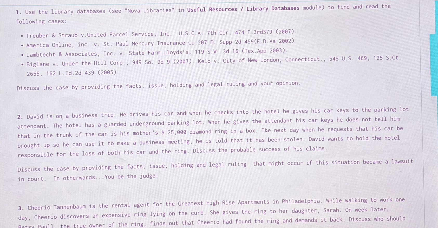 Solved Use the library databases (see "Nova Libraries" in | Chegg.com