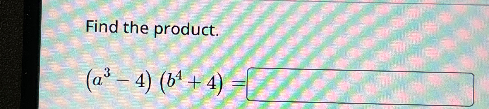 Solved Find The Product A3 4 B4 4