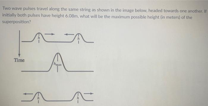 Solved Two wave pulses travel along the same string as shown | Chegg.com