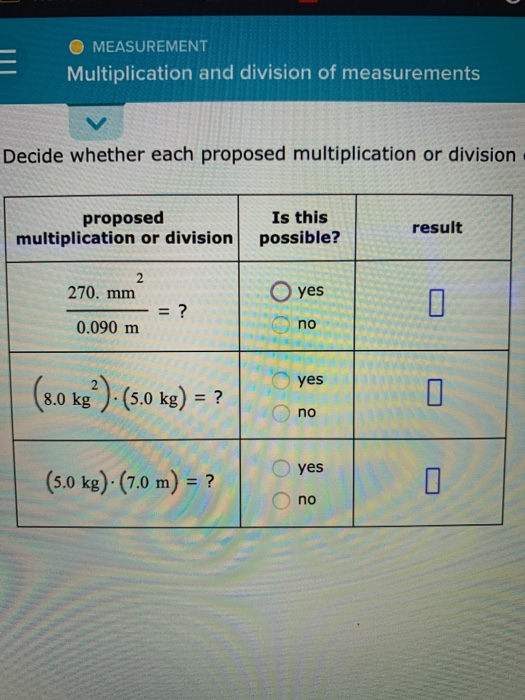 Solved MEASUREMENT Multiplication and division of | Chegg.com