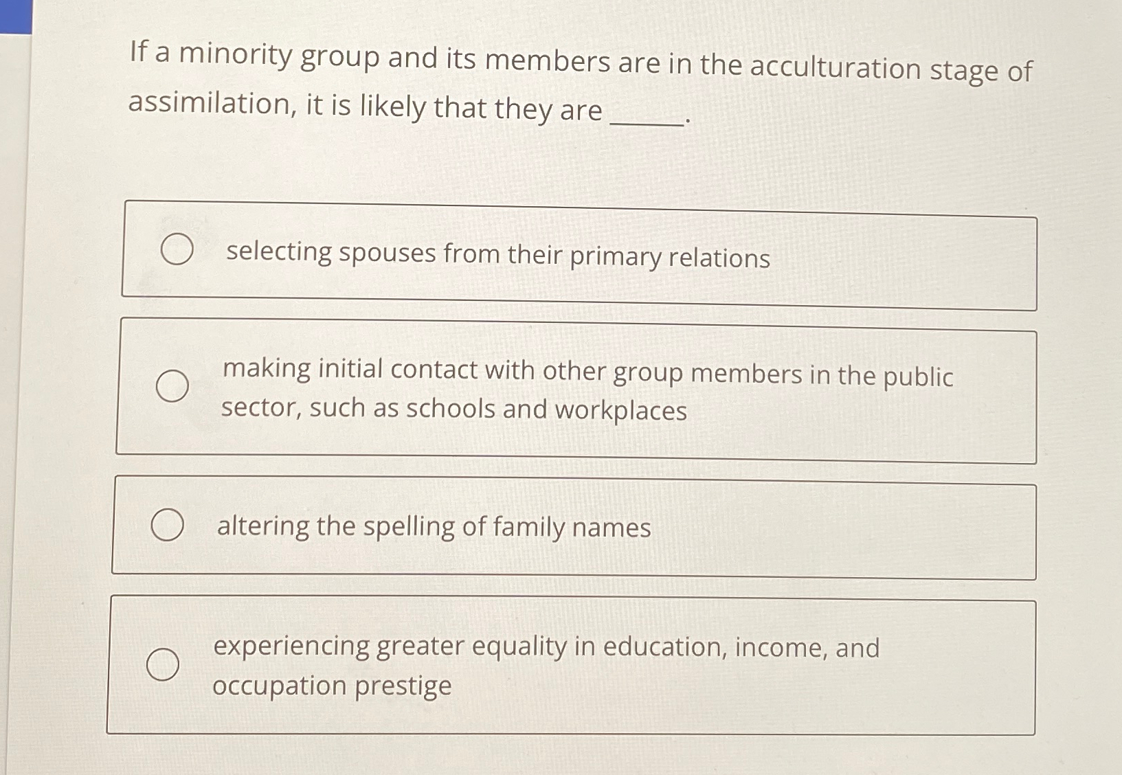 Solved If a minority group and its members are in the | Chegg.com