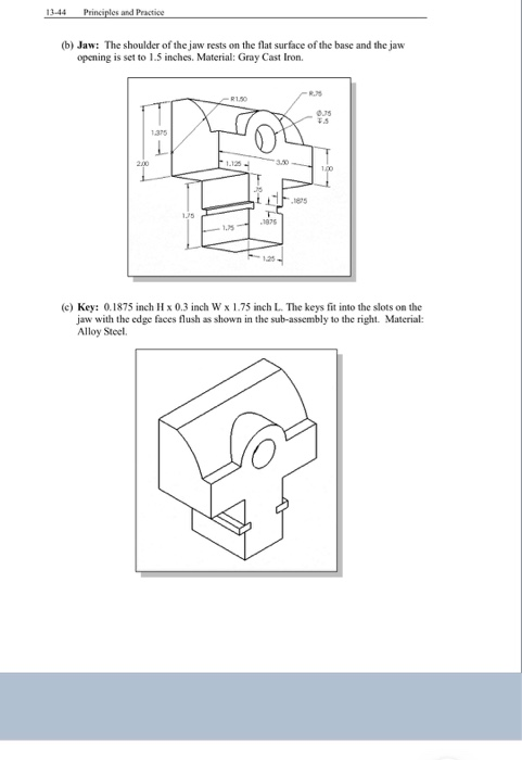 Solved Working Drawings 3. Vise Assembly (Create a set of | Chegg.com
