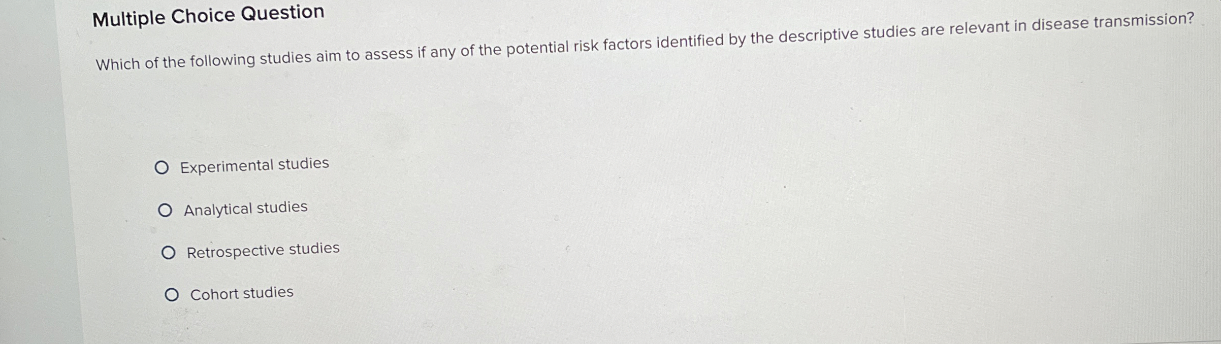 Solved Multiple Choice QuestionWhich of the following | Chegg.com