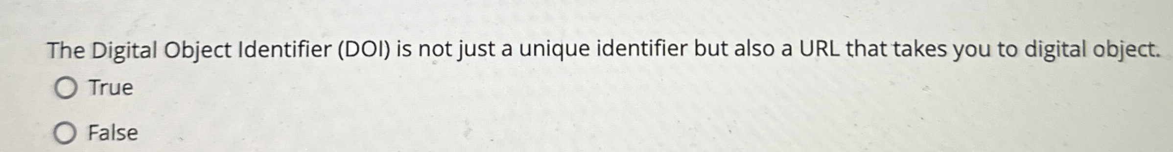 Solved The Digital Object Identifier (DOI) ﻿is not just a | Chegg.com