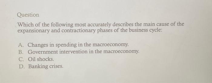 Solved Question Which of the following most accurately | Chegg.com
