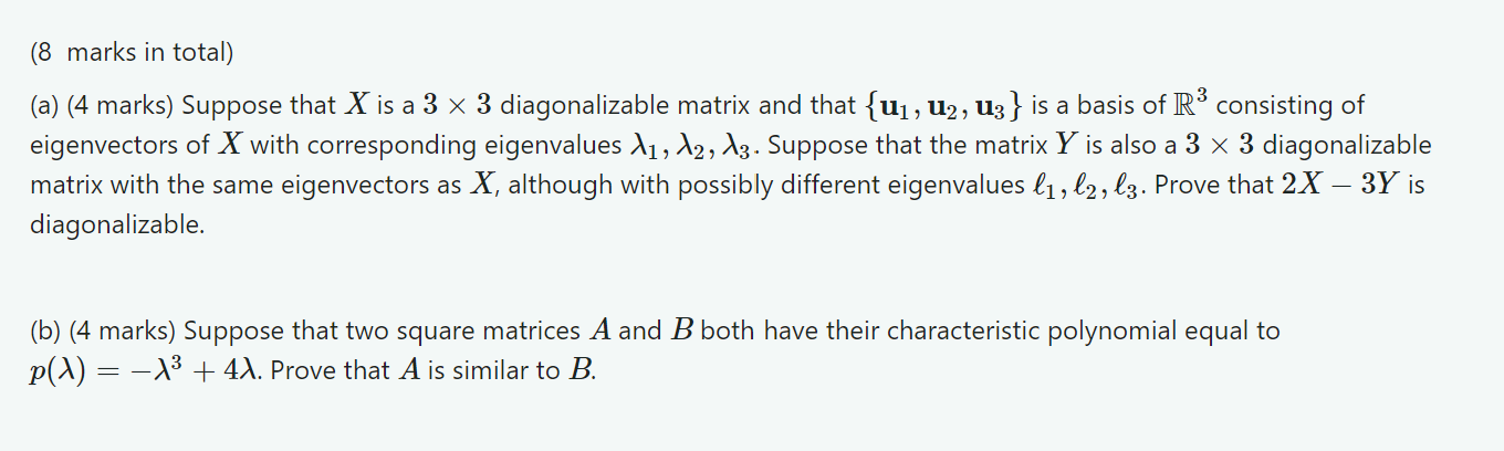 Solved (8 ﻿marks in total)(a) (4 ﻿marks) ﻿Suppose that x ﻿is | Chegg.com
