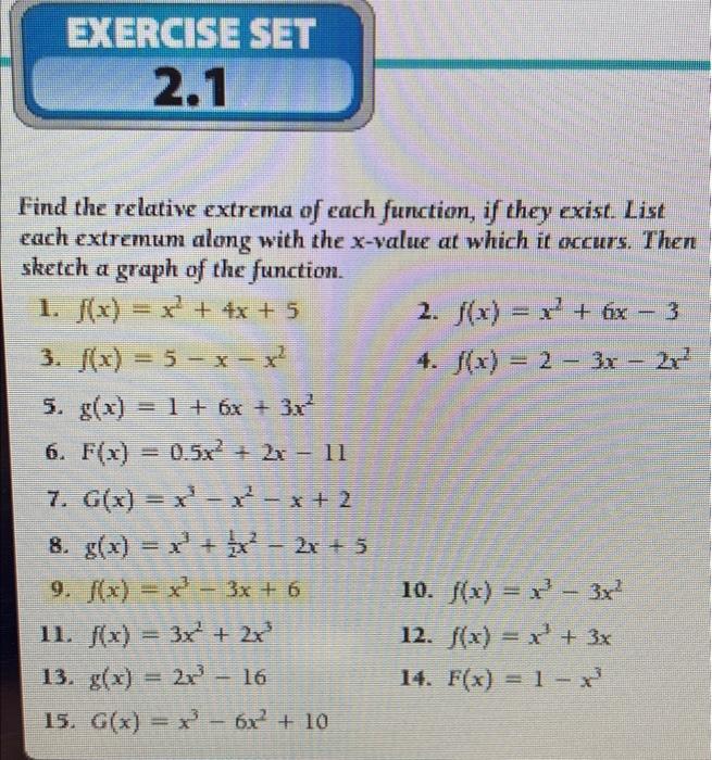 Solved EXERCISE SET 1.7 ПН. - Differentiate each function. | Chegg.com