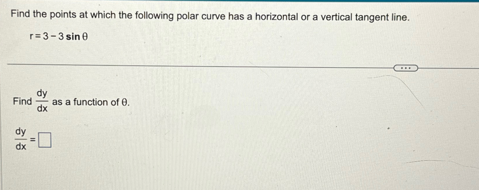 Solved Find the points at which the following polar curve | Chegg.com