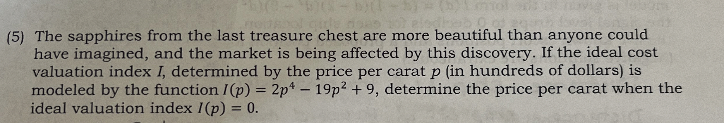Solved (5) ﻿The sapphires from the last treasure chest are | Chegg.com