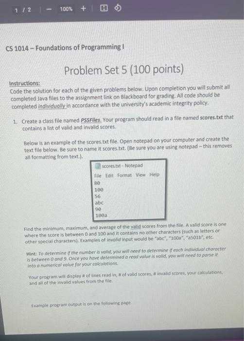 Solved 1. Create a class file named PSSFiles. Your program | Chegg.com