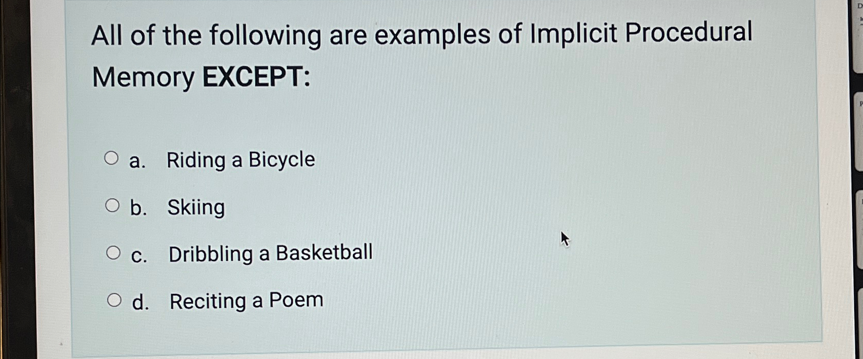 Solved All of the following are examples of Implicit | Chegg.com