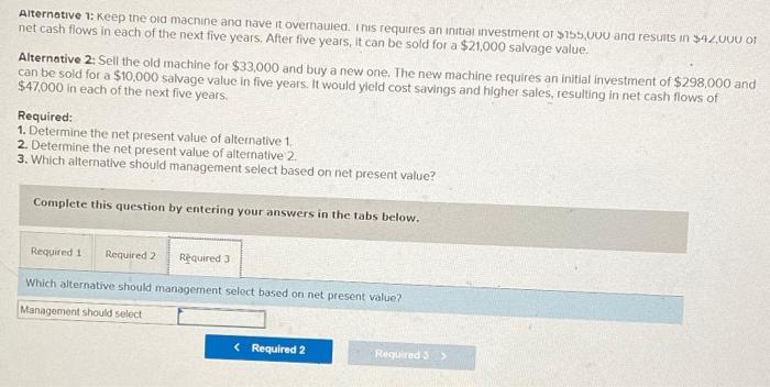 Solved Problem 24-6A (Algo) Net present value of alternate | Chegg.com