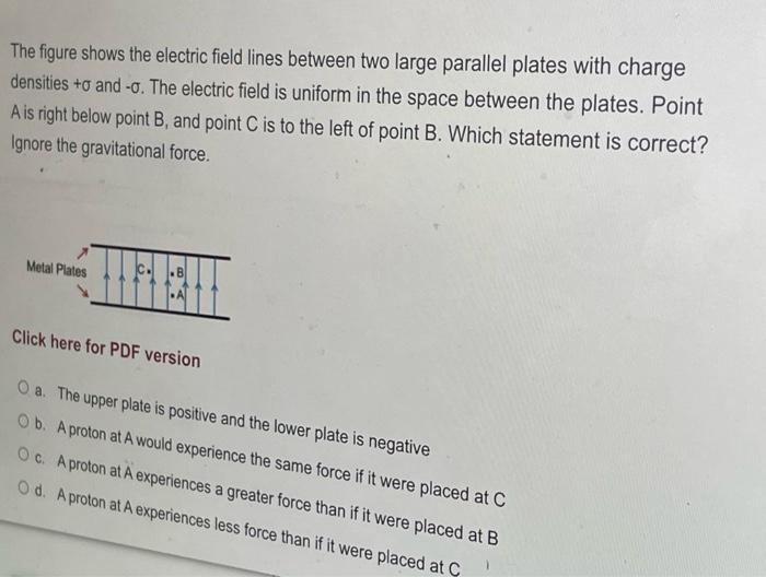 Solved The figure shows the electric field lines between two | Chegg.com