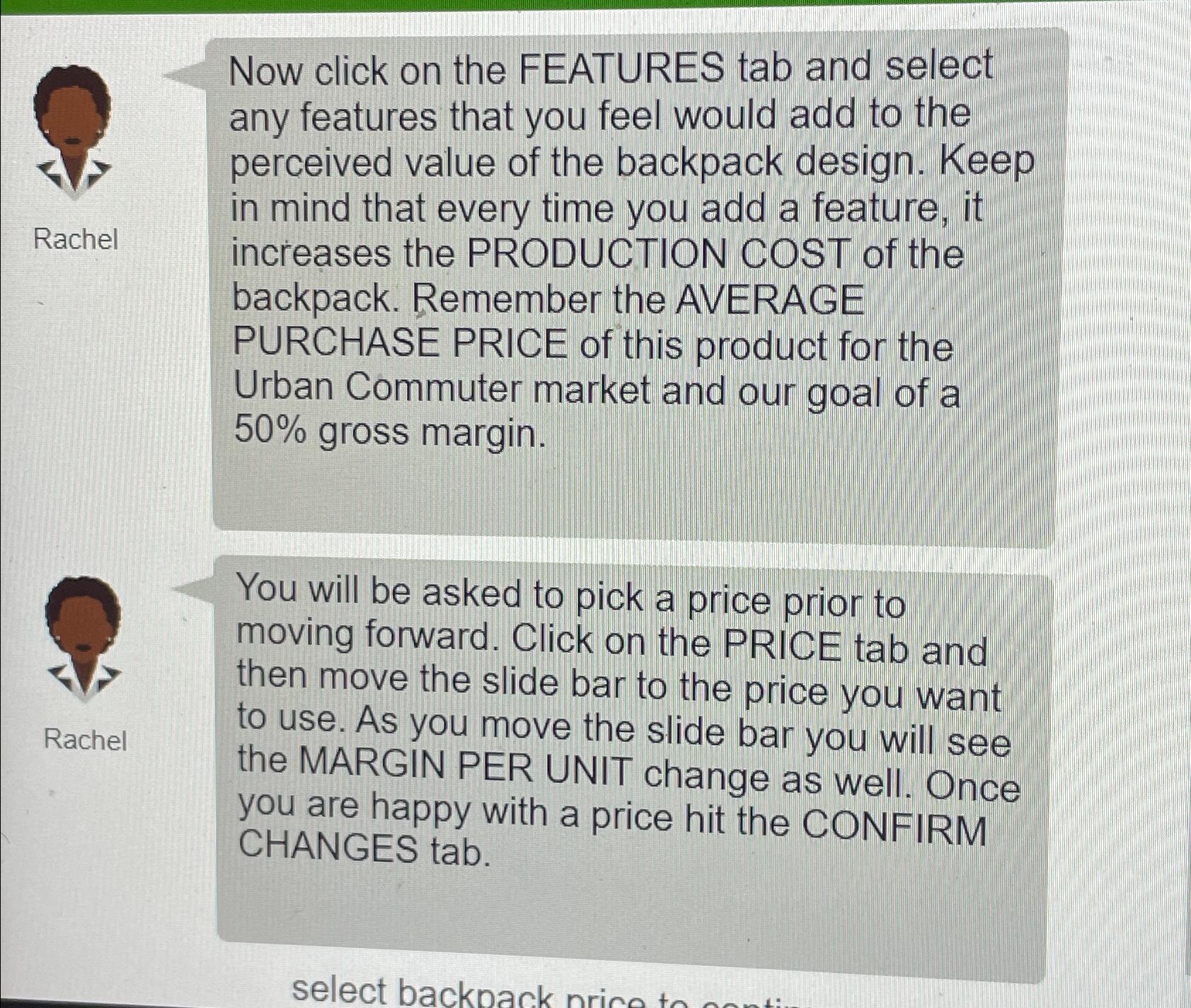 Solved Now click on the FEATURES tab and select any features | Chegg.com